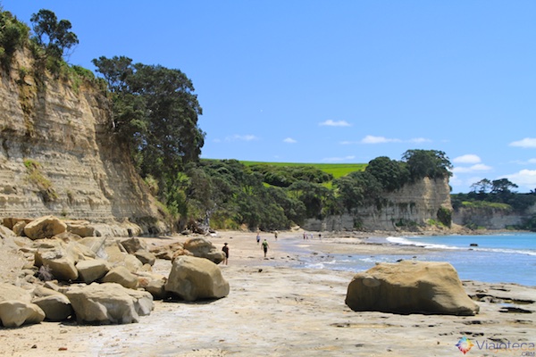 Praias do North Shore de Auckland na Nova Zelândia